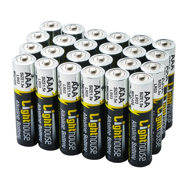 Lighthouse AAA - Alkaline Batteries - LR20/HP2 (24 Pack) - Robert Price