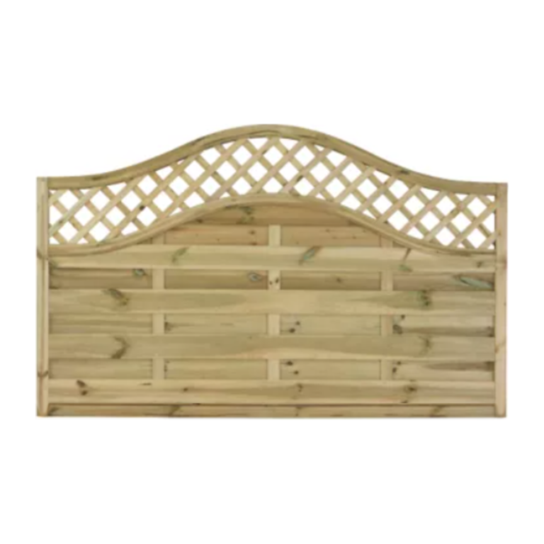 Florence Fence Panel Omega Lattice Top - Treated Green 1.8m x 1.2m (6 ...