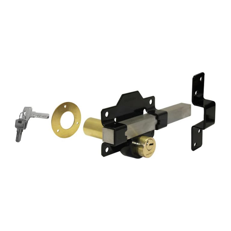 Perry Double Locking Long Throw Gate Lock No.1127 - Black 50mm - Robert ...